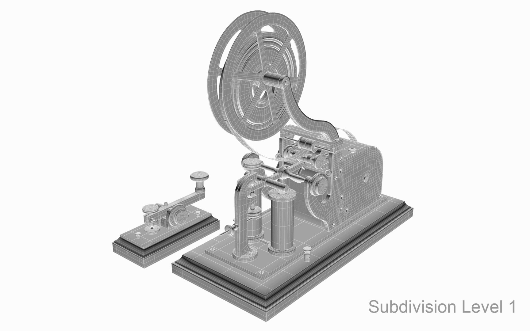 3D Old Morse Telegraph Set - TurboSquid 2078143