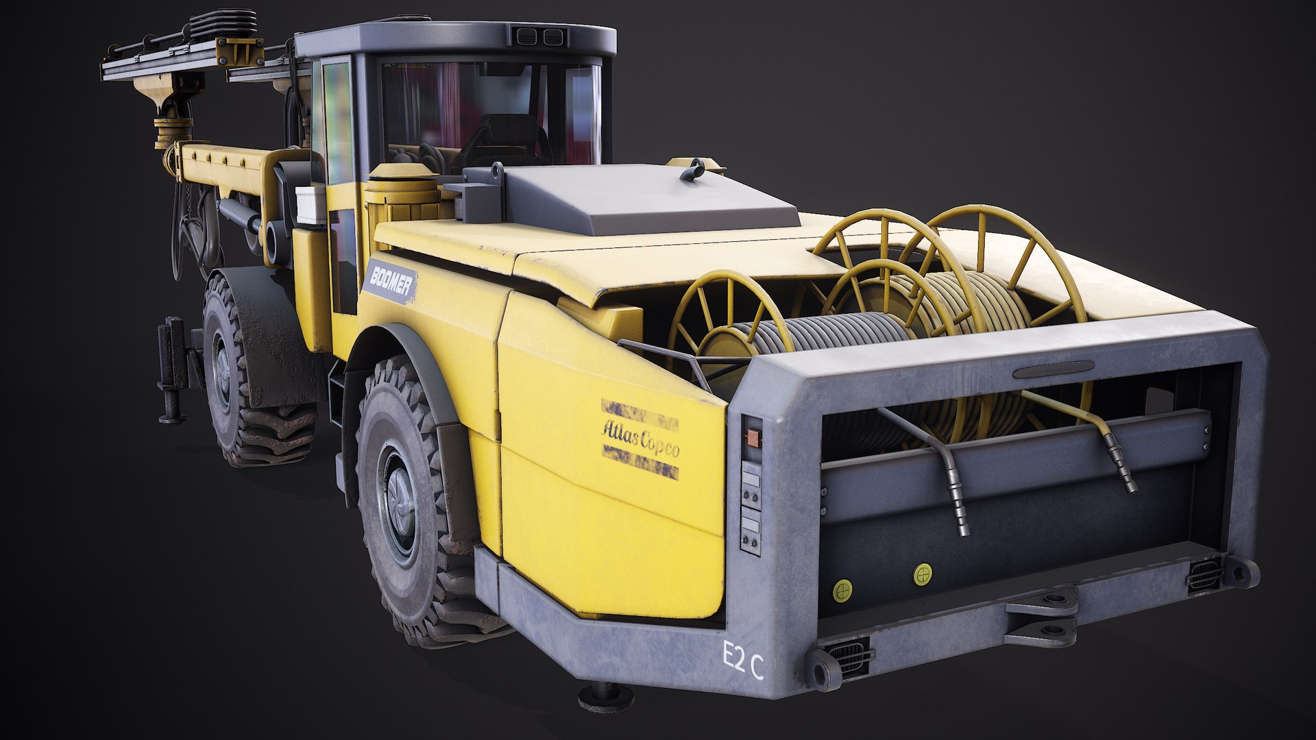 Underground Mobile Drill Rig Atlas Copco E2C Model - TurboSquid 1754064