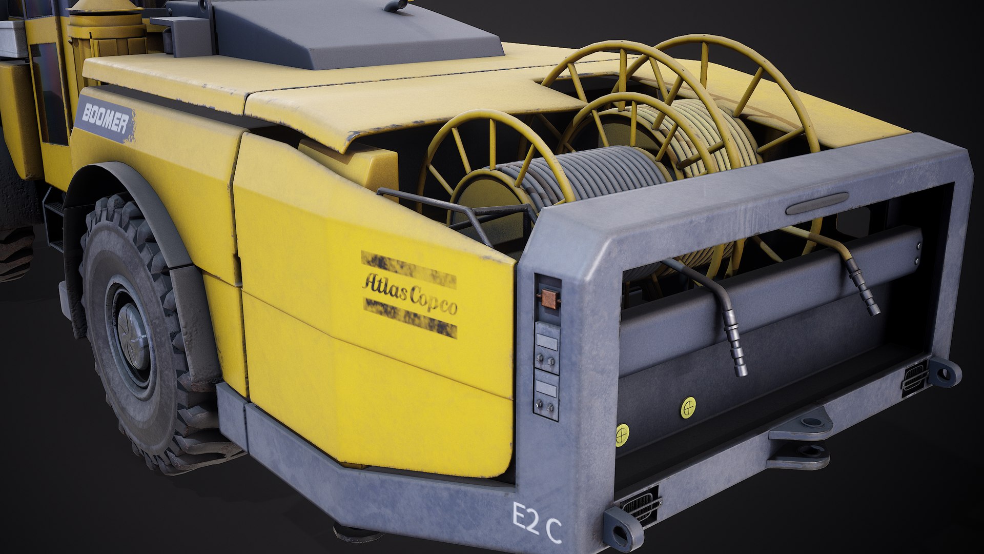 Underground Mobile Drill Rig Atlas Copco E2C model - TurboSquid 1754064