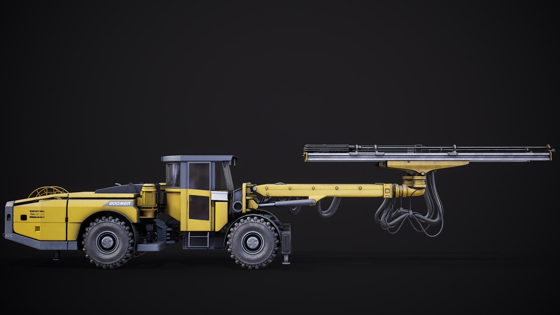 Underground Mobile Drill Rig Atlas Copco E2C Model - TurboSquid 1754064
