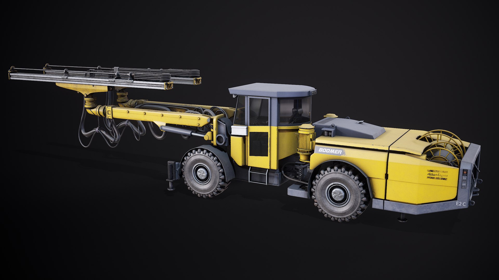 Underground Mobile Drill Rig Atlas Copco E2C Model - TurboSquid 1754064