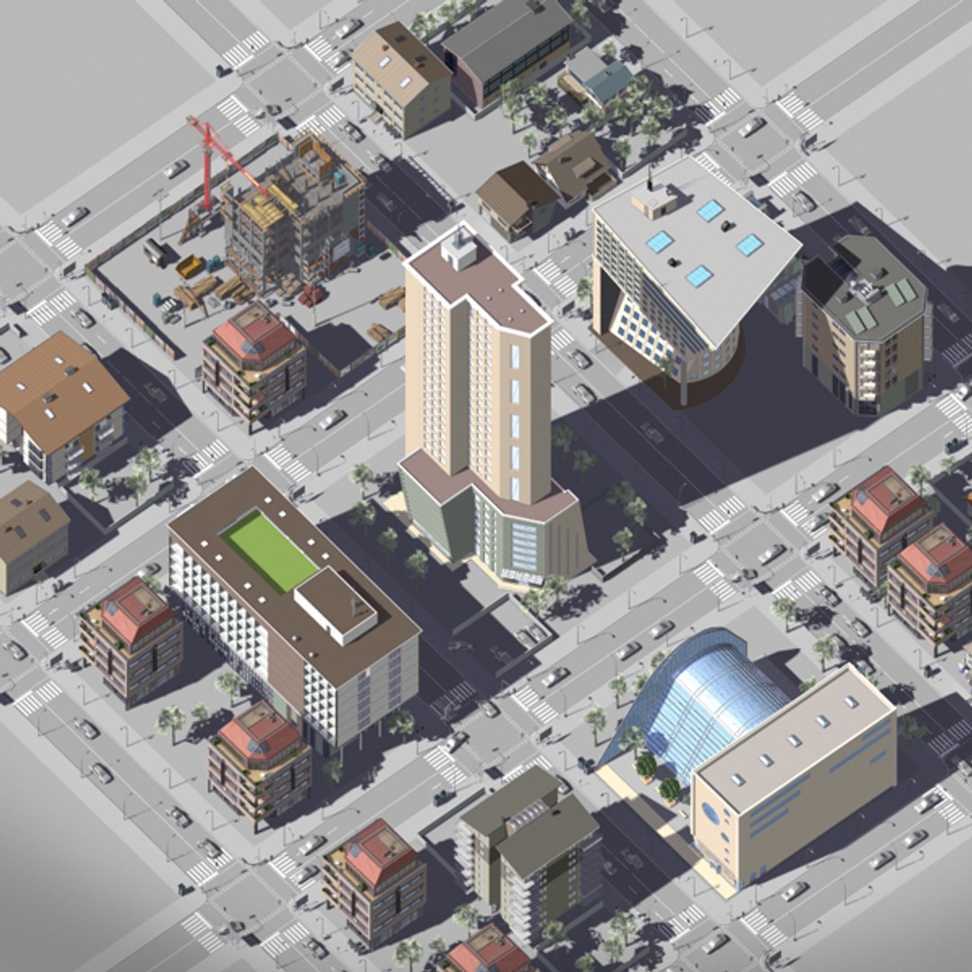 3d Model City Multi Format