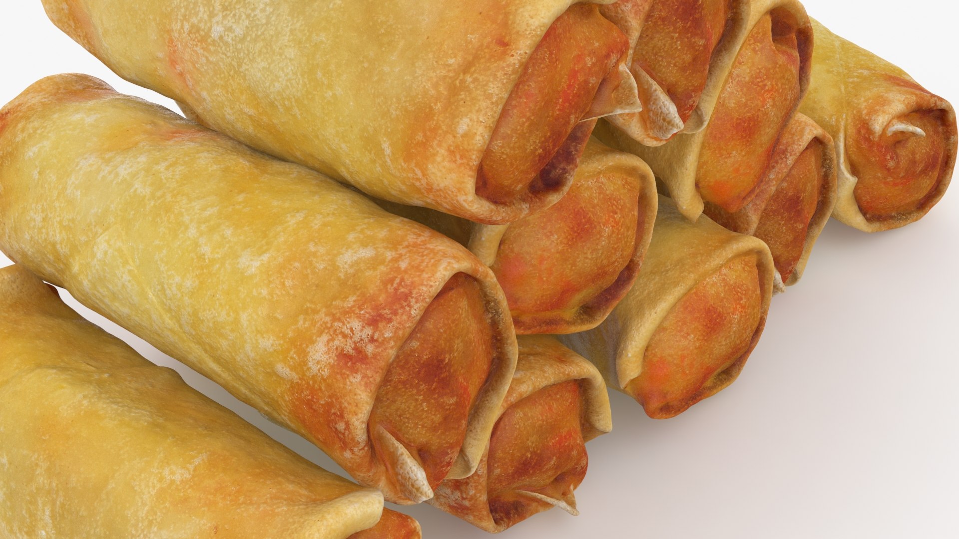 3D Spring Roll Pile Model - TurboSquid 2161196