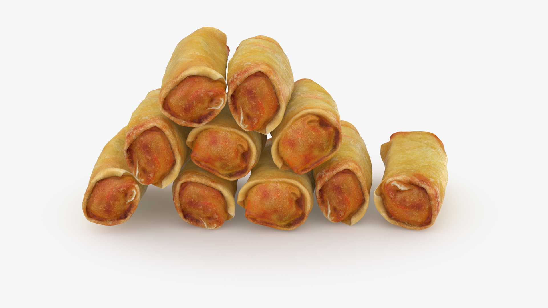 3D Spring Roll Pile Model - TurboSquid 2161196