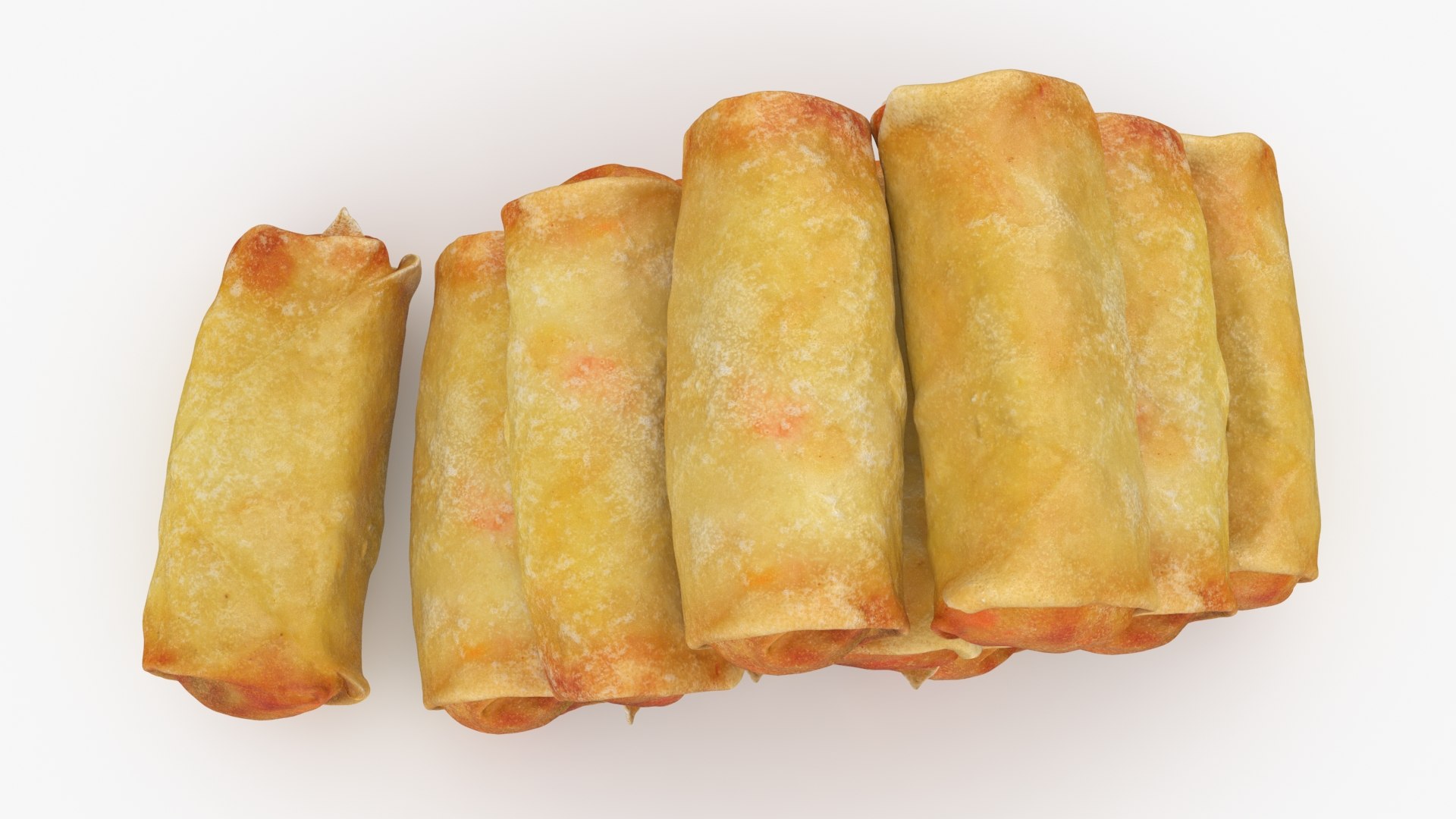 3D Spring Roll Pile Model - TurboSquid 2161196