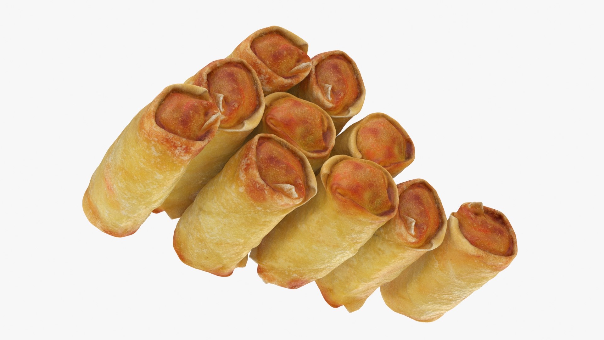 3D Spring Roll Pile Model - TurboSquid 2161196