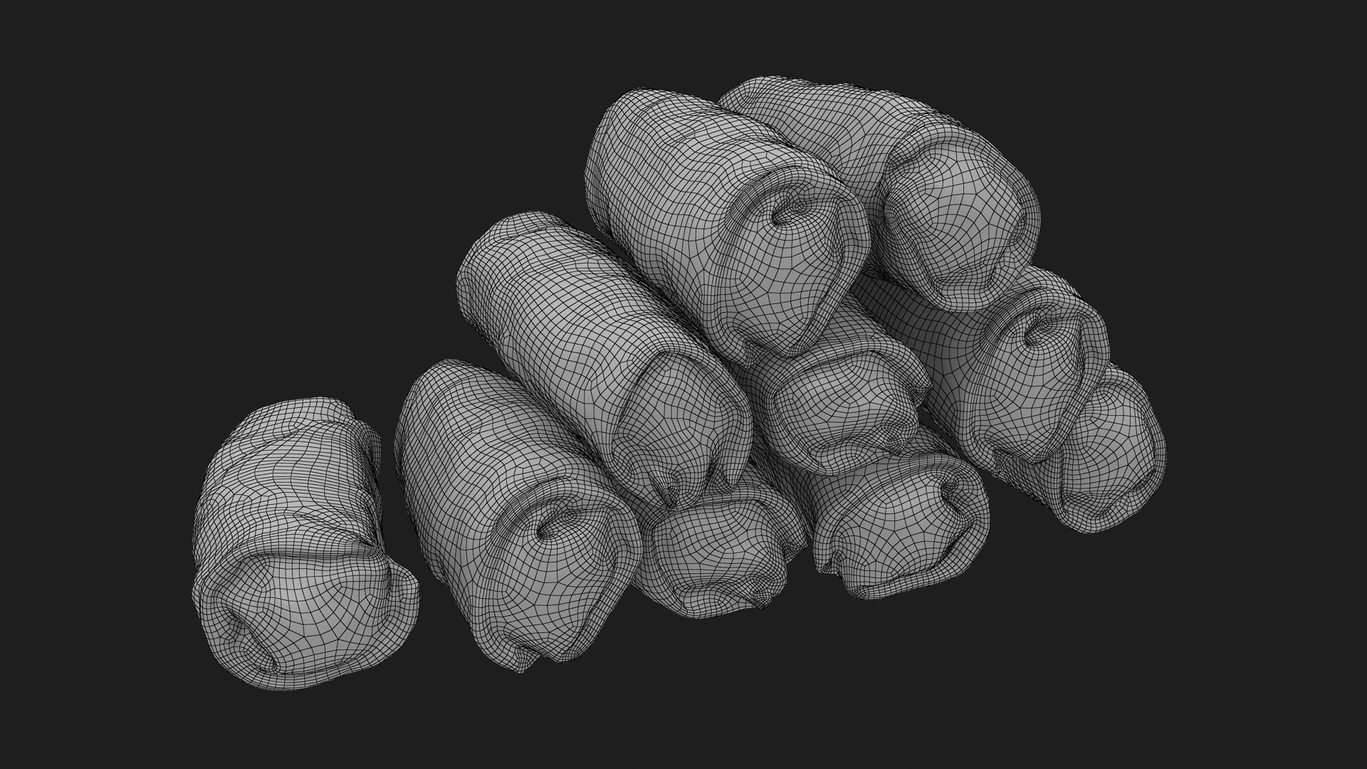 3D Spring Roll Pile Model - TurboSquid 2161196