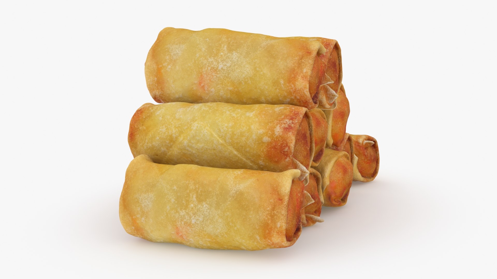 3D Spring Roll Pile Model - TurboSquid 2161196