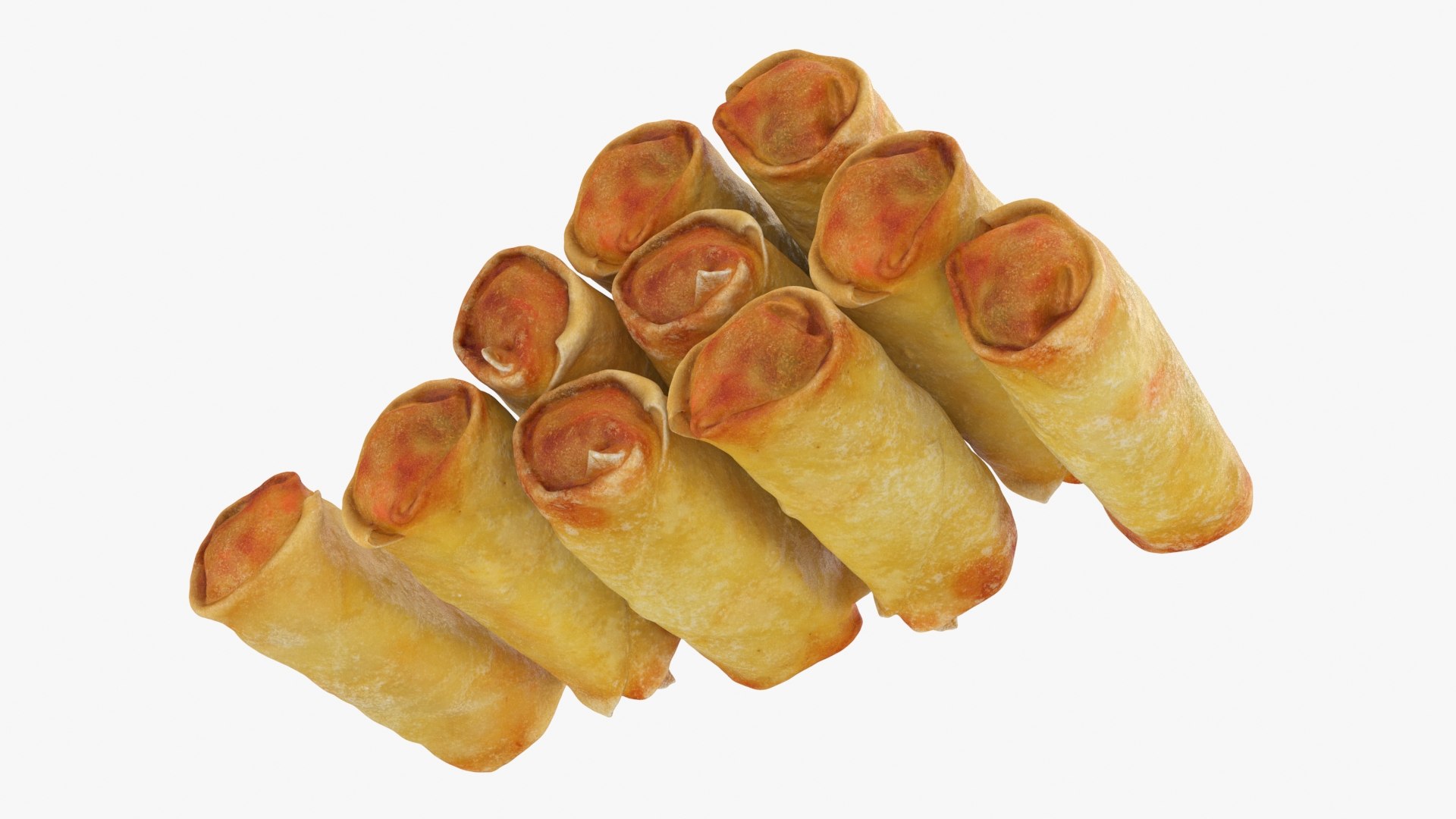 3D Spring Roll Pile Model - TurboSquid 2161196