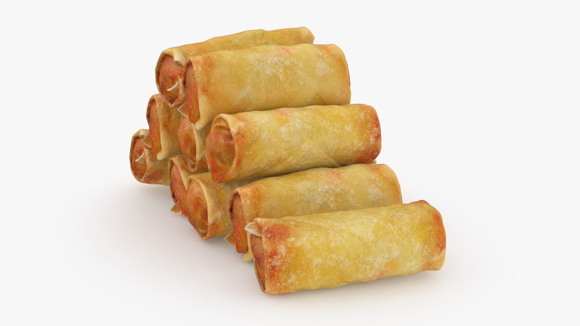 3D Spring Roll Pile Model - TurboSquid 2161196