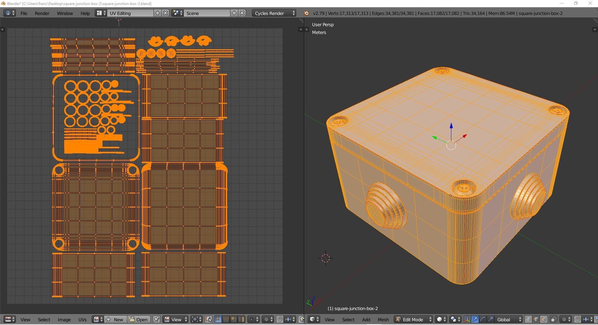 3D Model Square Junction Box 2 - TurboSquid 1863658