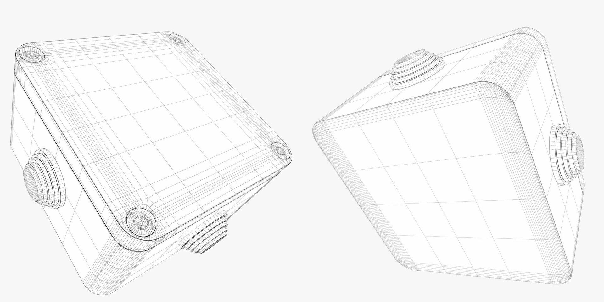 3D Model Square Junction Box 2 - TurboSquid 1863658