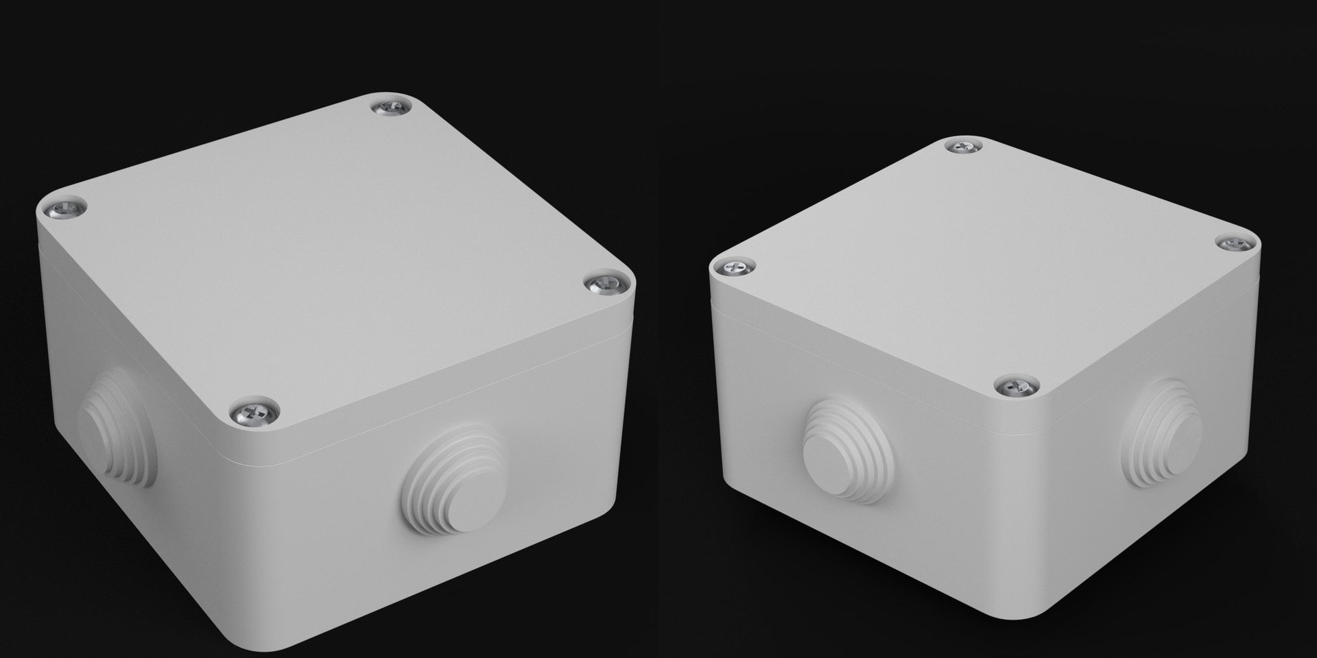 3D Model Square Junction Box 2 - TurboSquid 1863658