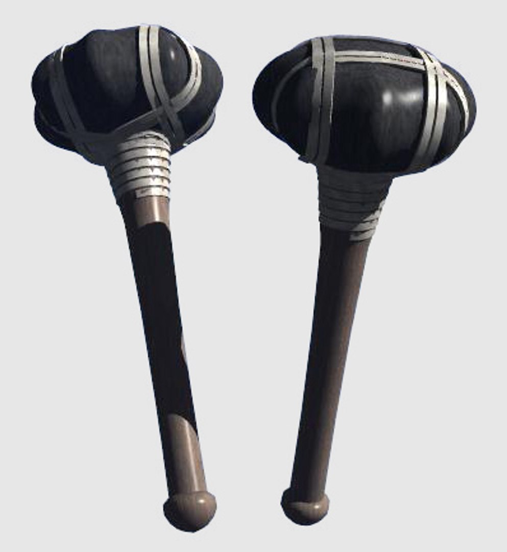 3d war club model