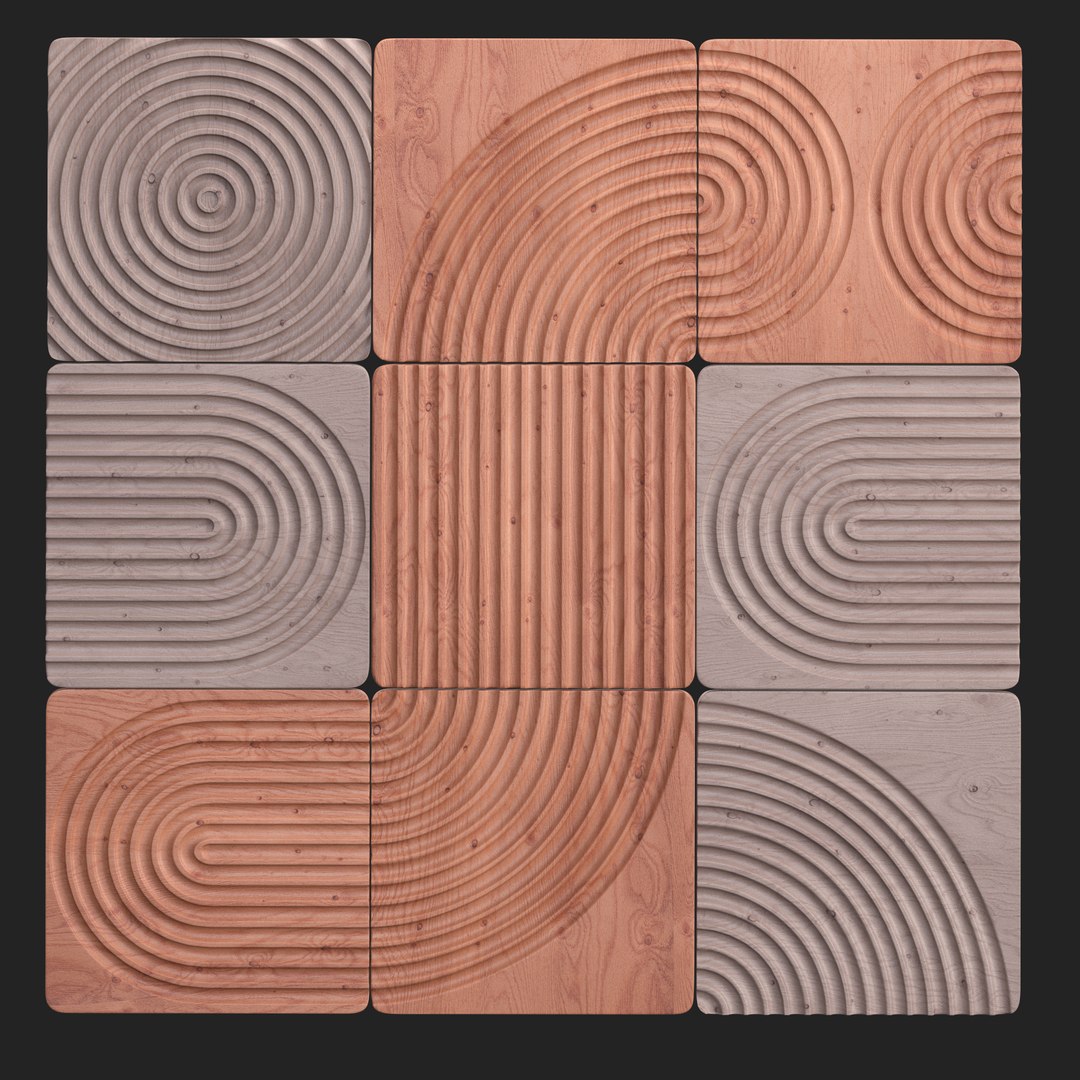 KARVD Modular Wood Carved Wall Panels 3D Model - TurboSquid 2026456