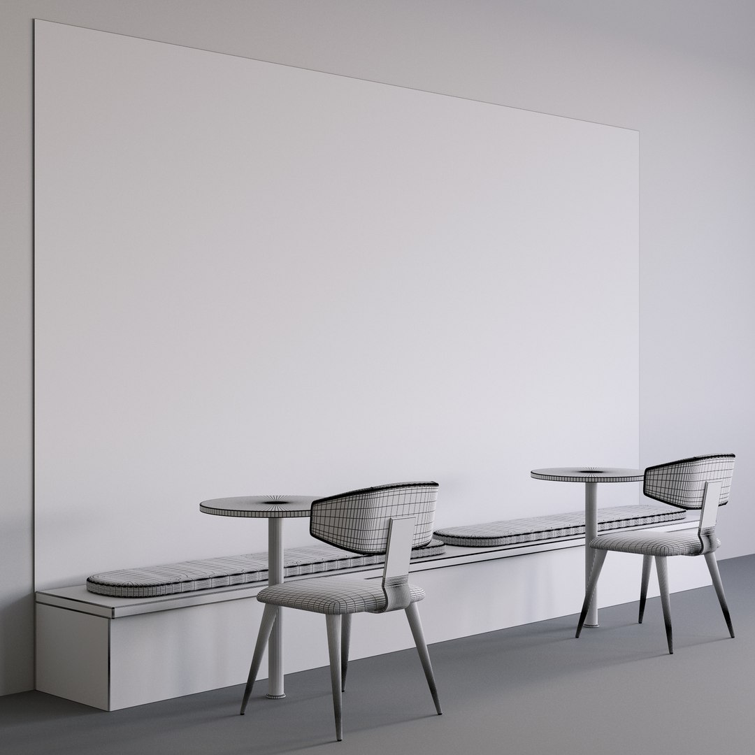 3D Cafe Seatings - TurboSquid 2379676
