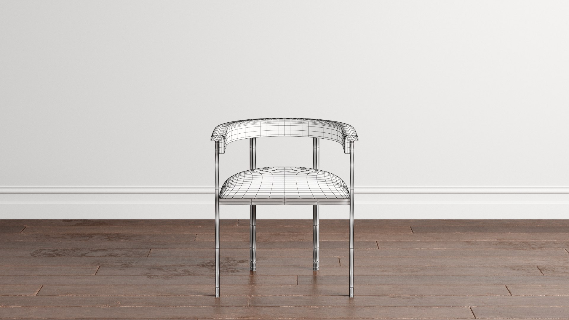 Tulip Upholstered Dining Armchair And Radius Table 3D Model ...