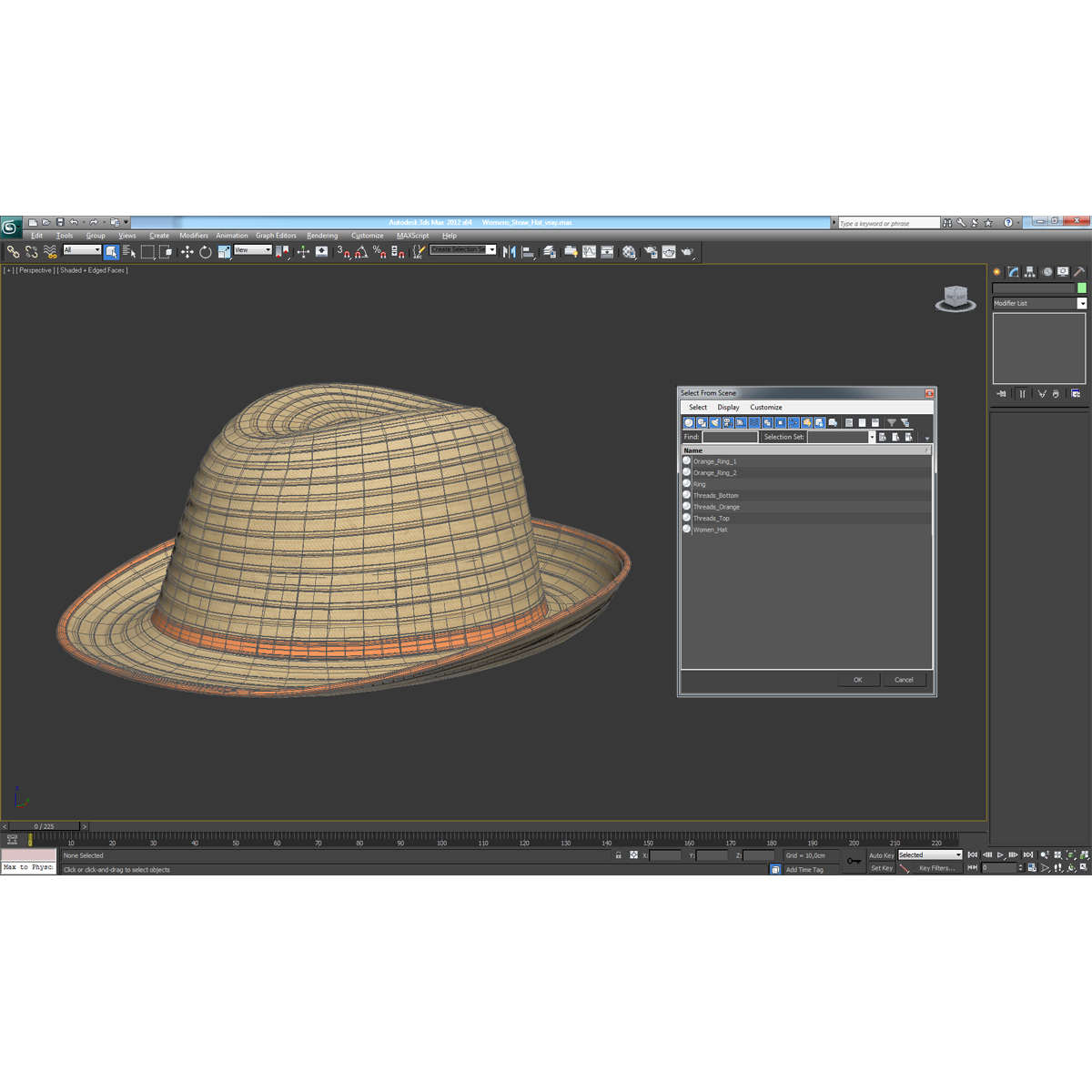 3d womens straw hat