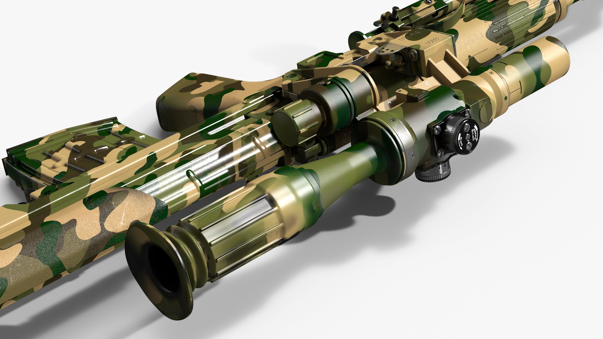Camouflage Sniper Rifle Dragunov SVU With Scope 3D Model - TurboSquid ...