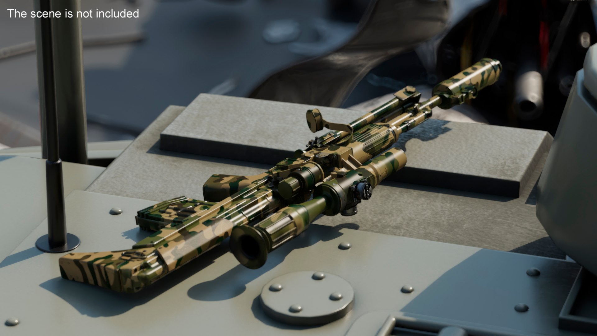 Camouflage Sniper Rifle Dragunov SVU With Scope 3D Model - TurboSquid ...
