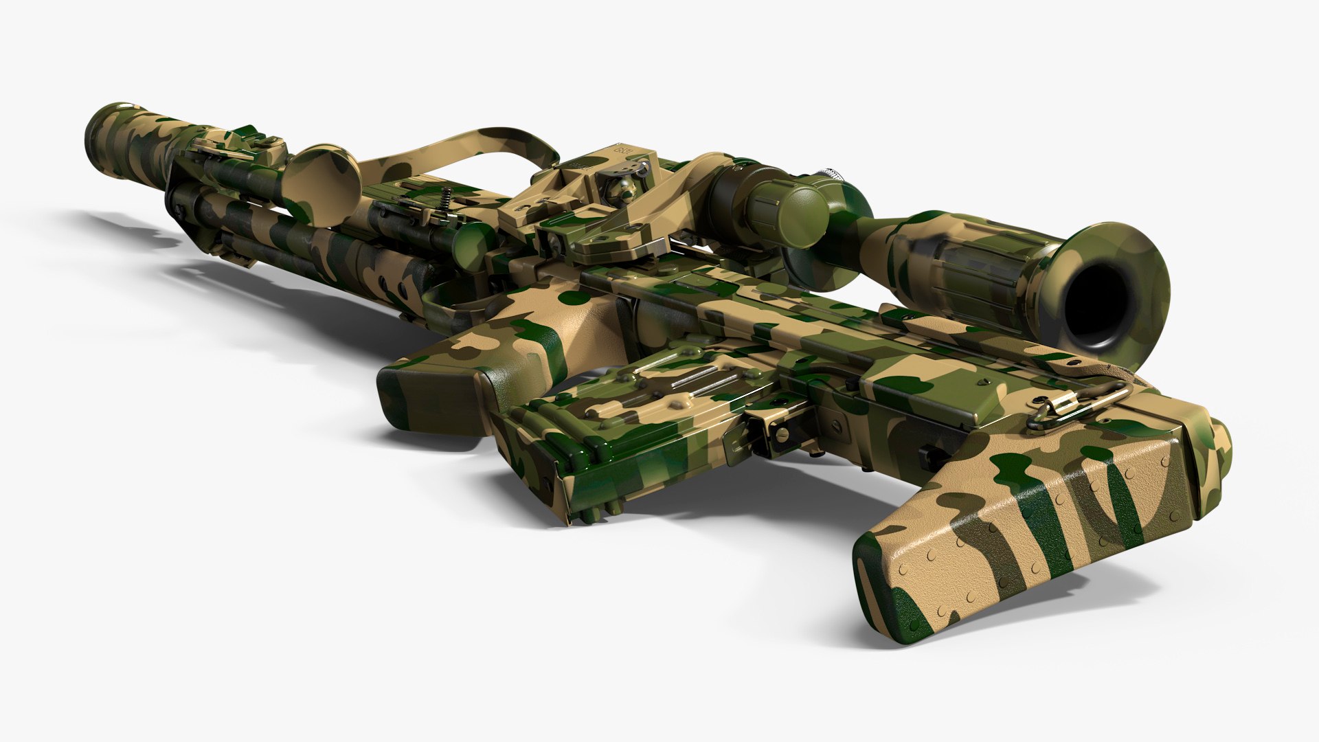 Camouflage Sniper Rifle Dragunov SVU With Scope 3D Model - TurboSquid ...
