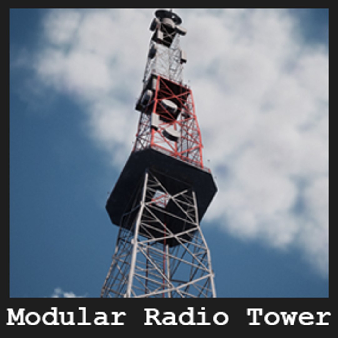3D Modular Radio Tower 26 Assets - TurboSquid 2109576