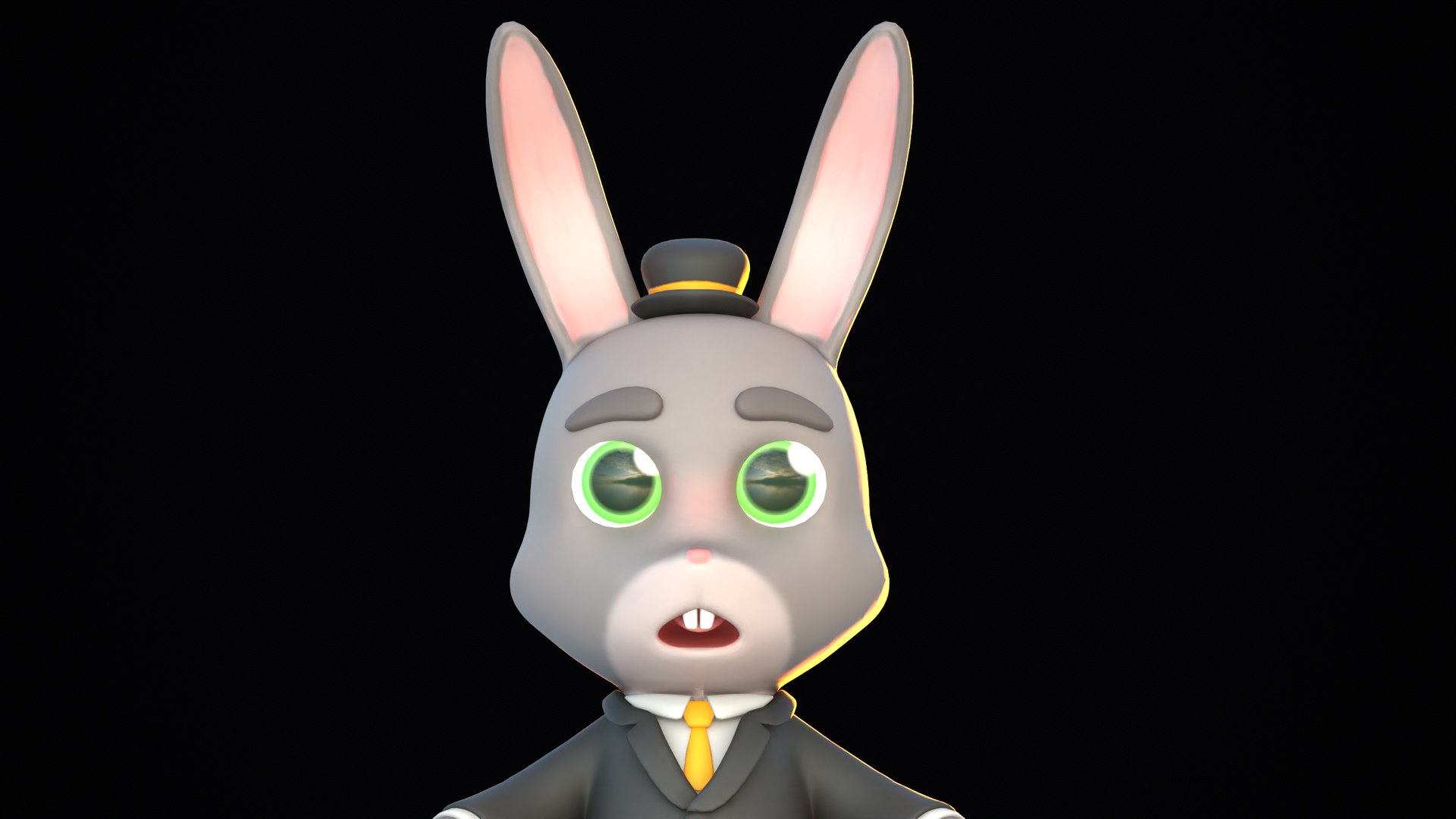 3D Mister Rabbit Cartoon Character PBR model - TurboSquid 2154726