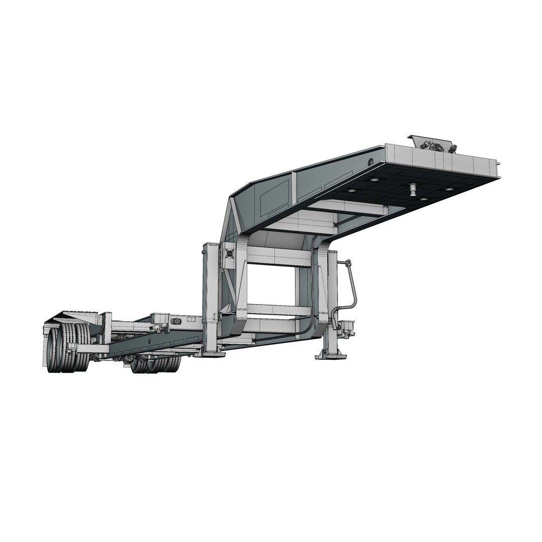 3D Double Drop Chassis 42FT V1 Model - TurboSquid 2286330