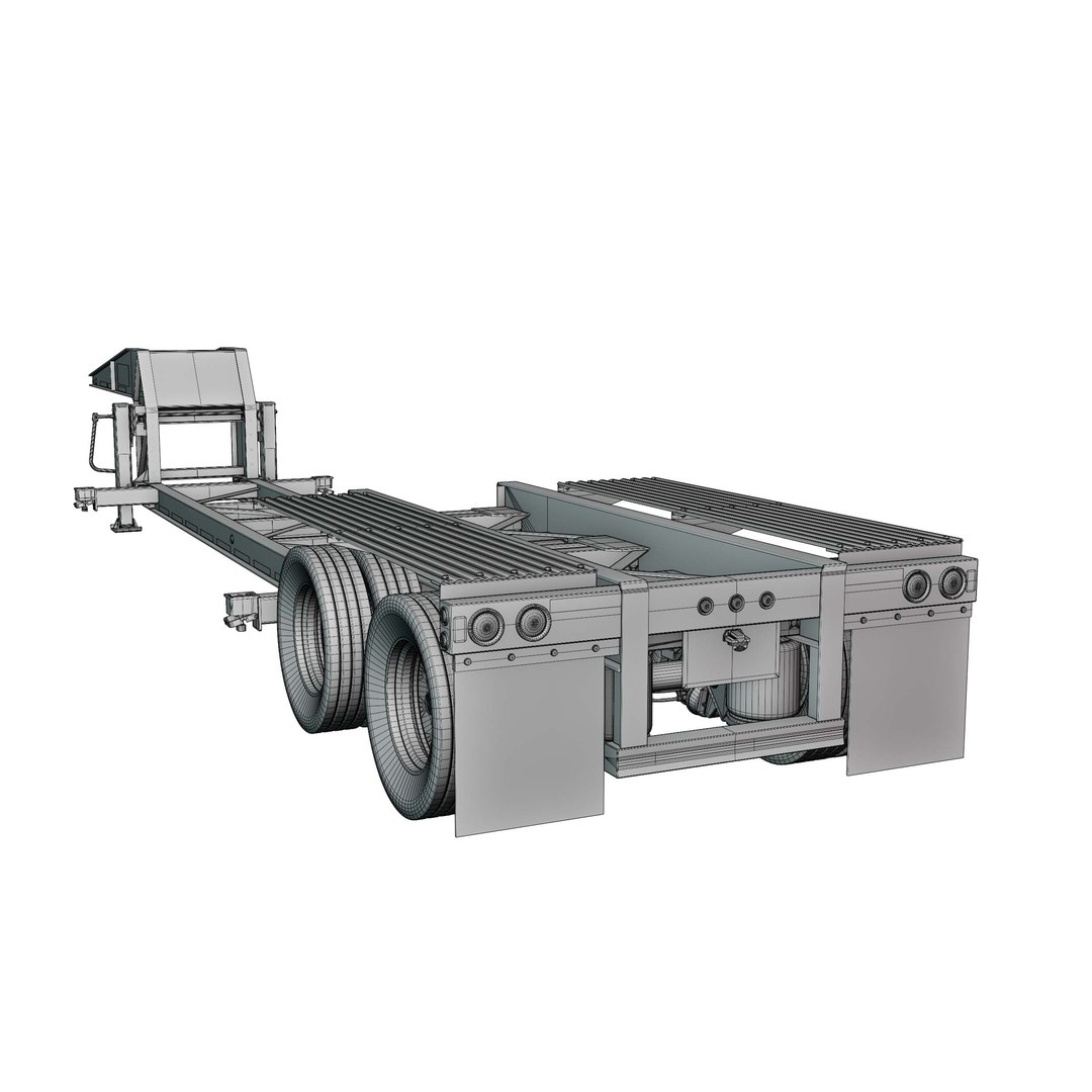 3D Double Drop Chassis 42FT V1 Model - TurboSquid 2286330