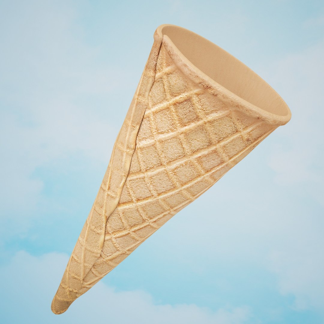 3d Ice Cream Cone Model