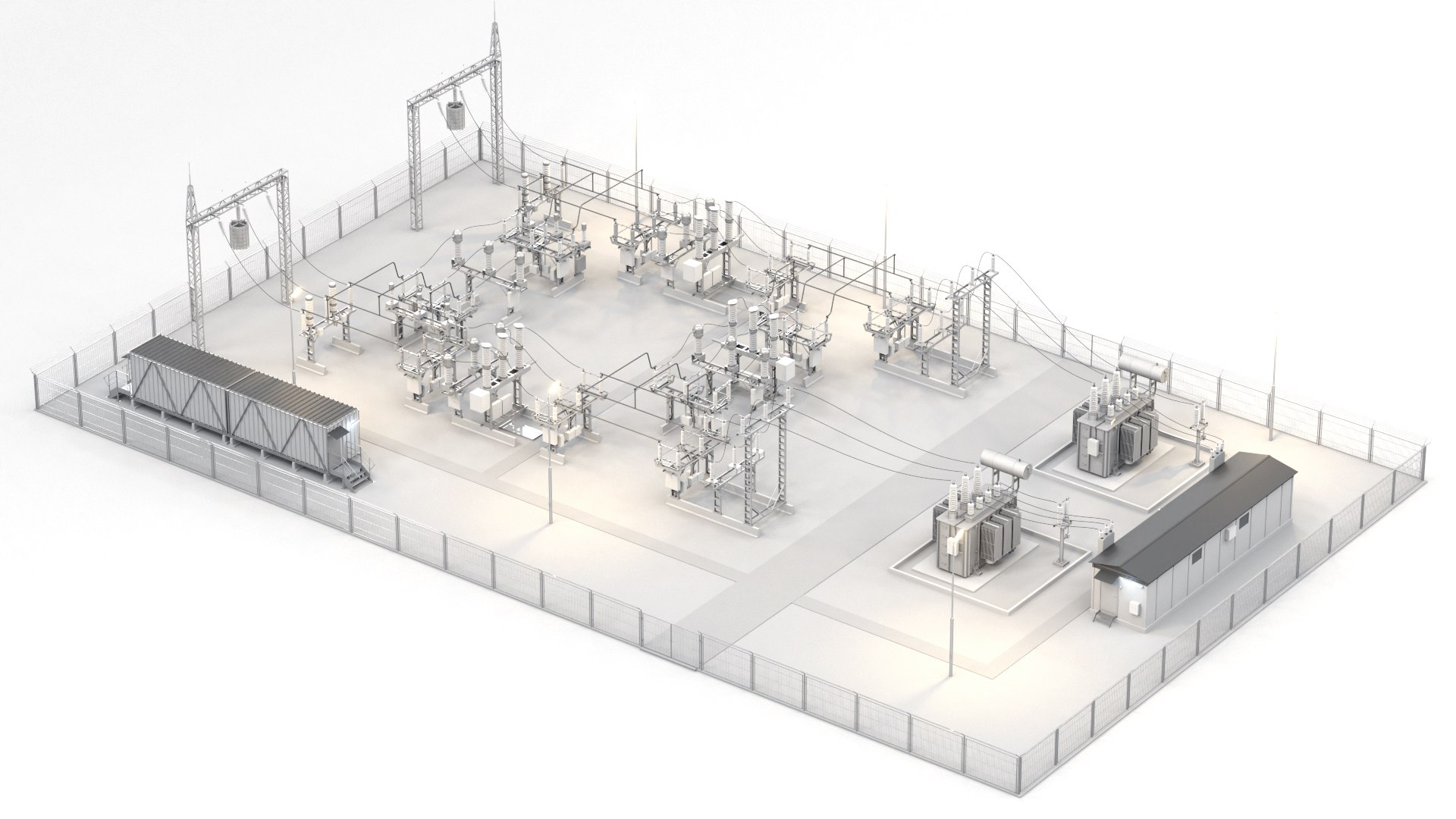 3D Model Electrical Substation - TurboSquid 1985829