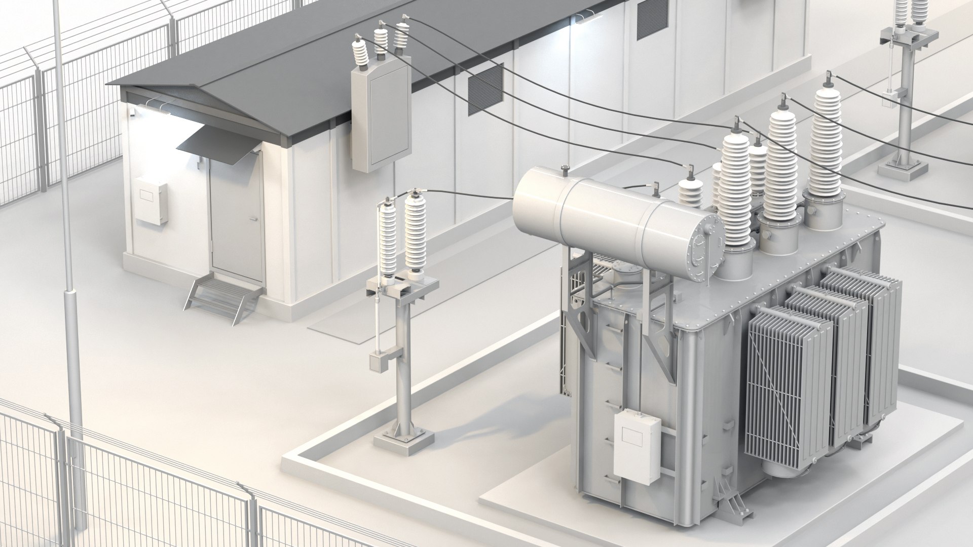 3D Model Electrical Substation - TurboSquid 1985829