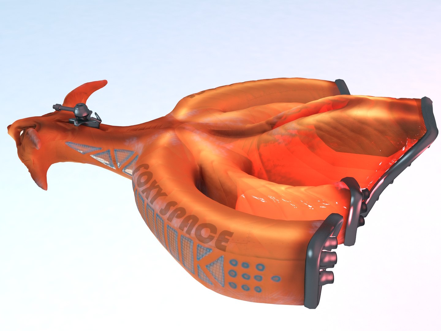 3D fox space ship spaceship model - TurboSquid 1694429