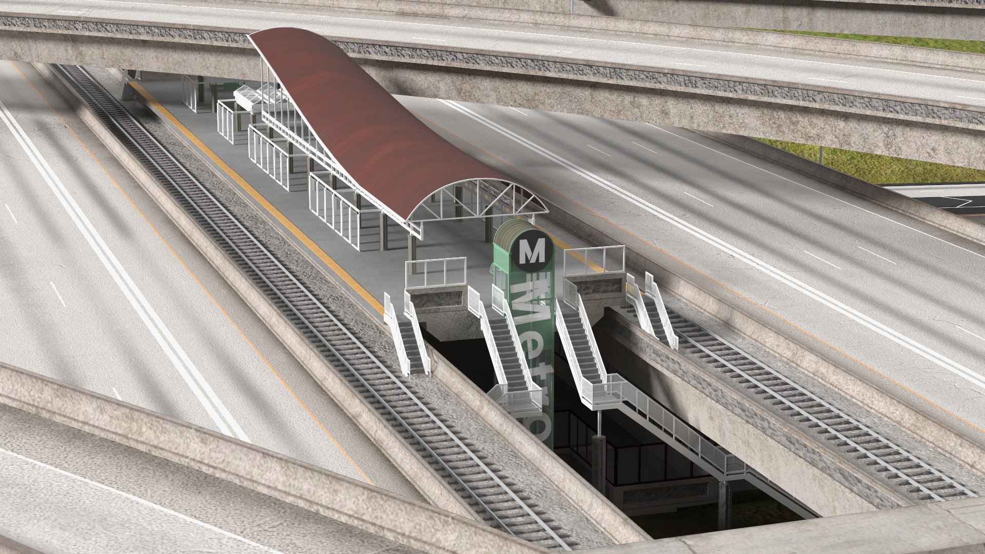 3D Los Angeles Freeway model - TurboSquid 1874718