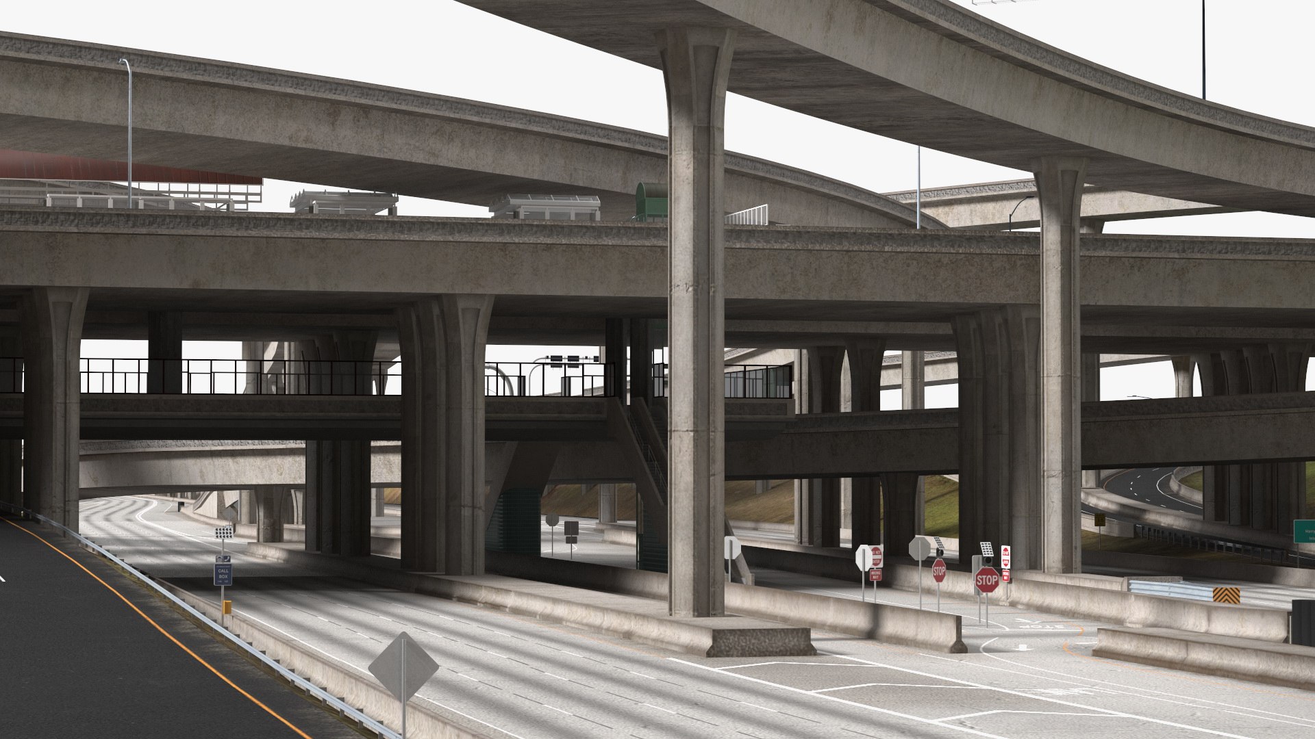 3D Los Angeles Freeway model - TurboSquid 1874718