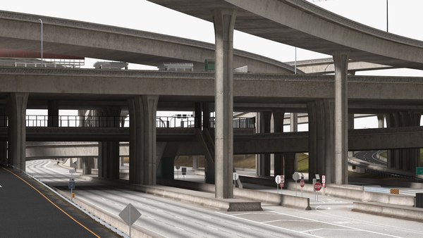 3D Los Angeles Freeway model - TurboSquid 1874718