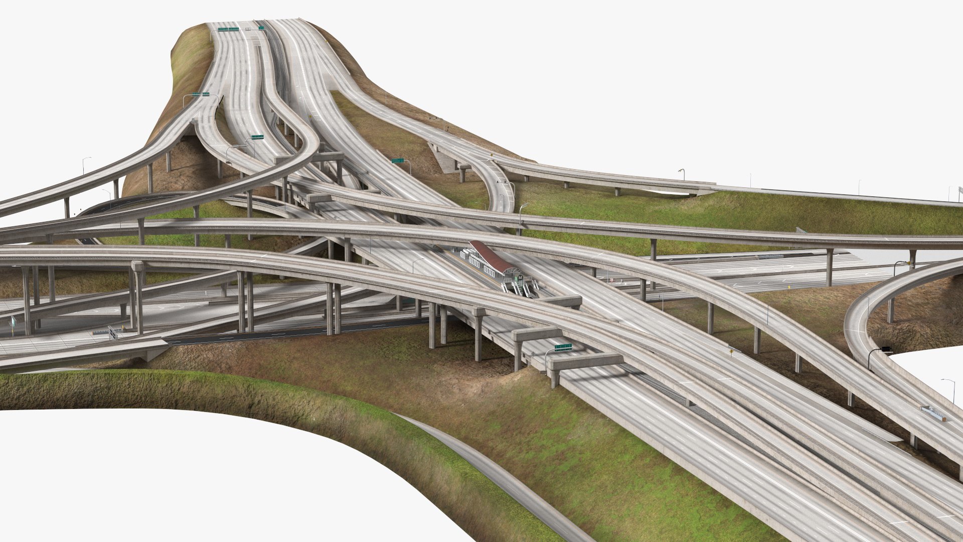3D Los Angeles Freeway model - TurboSquid 1874718