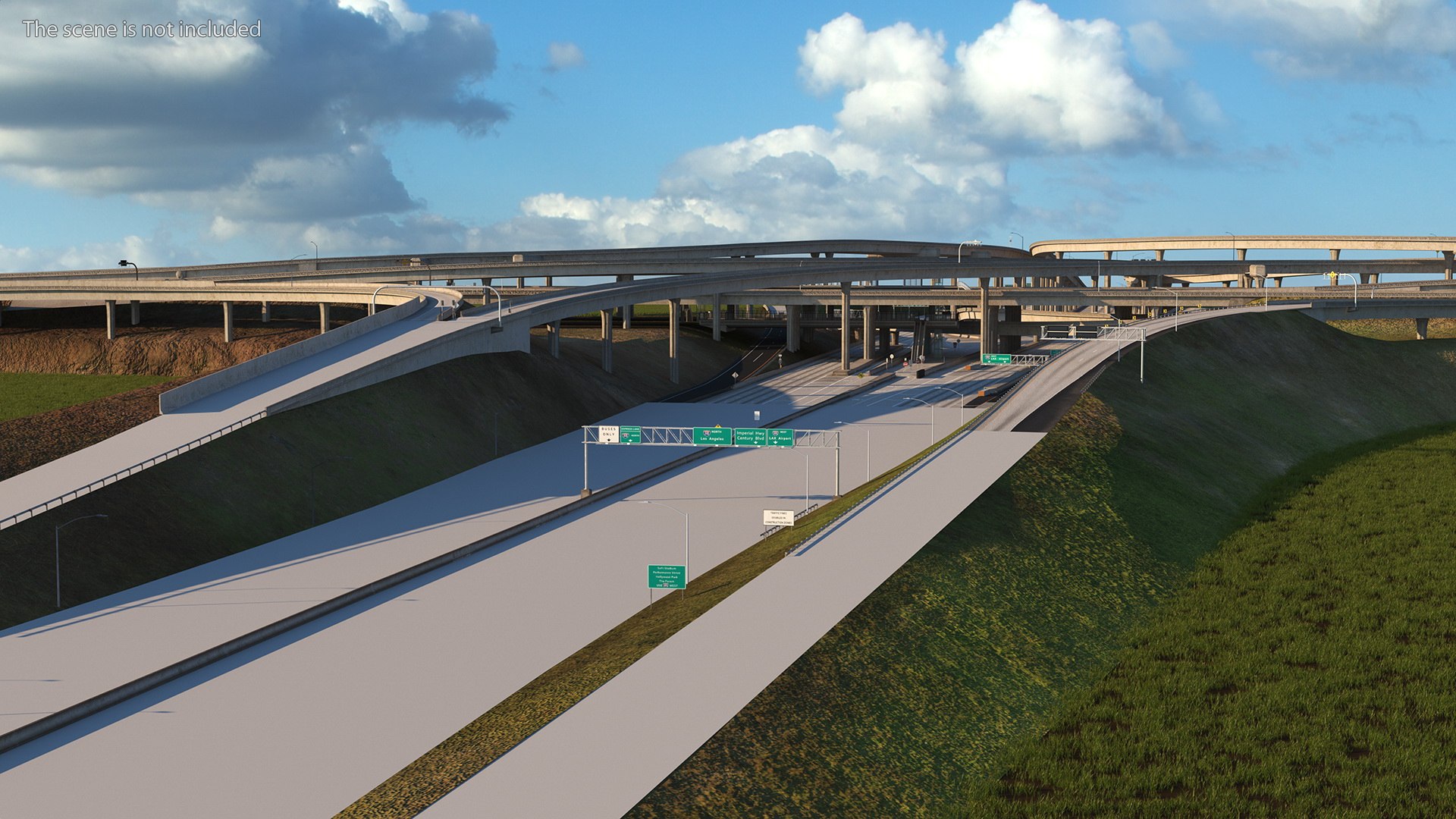3D Los Angeles Freeway model - TurboSquid 1874718