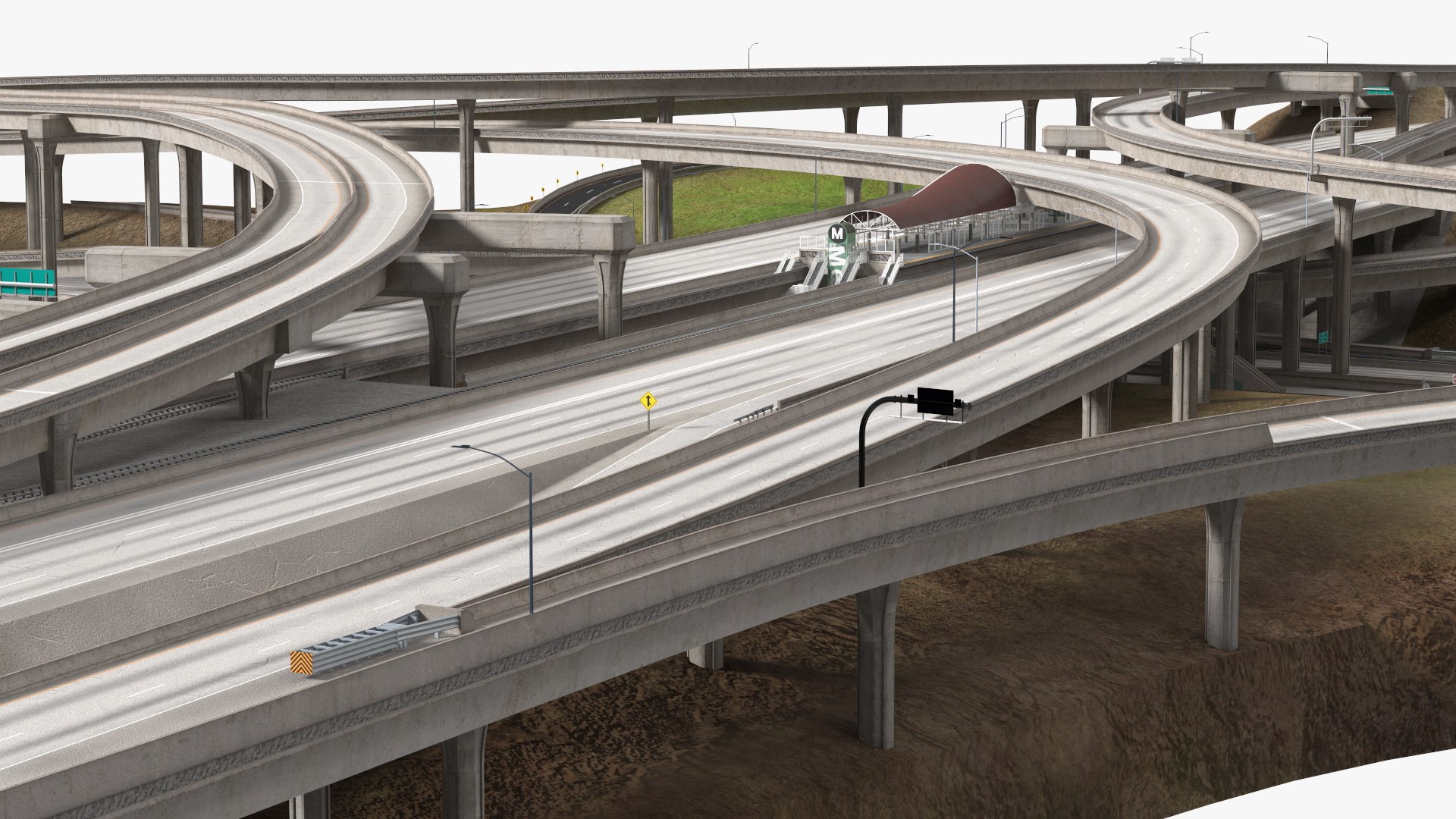 3D Los Angeles Freeway model - TurboSquid 1874718
