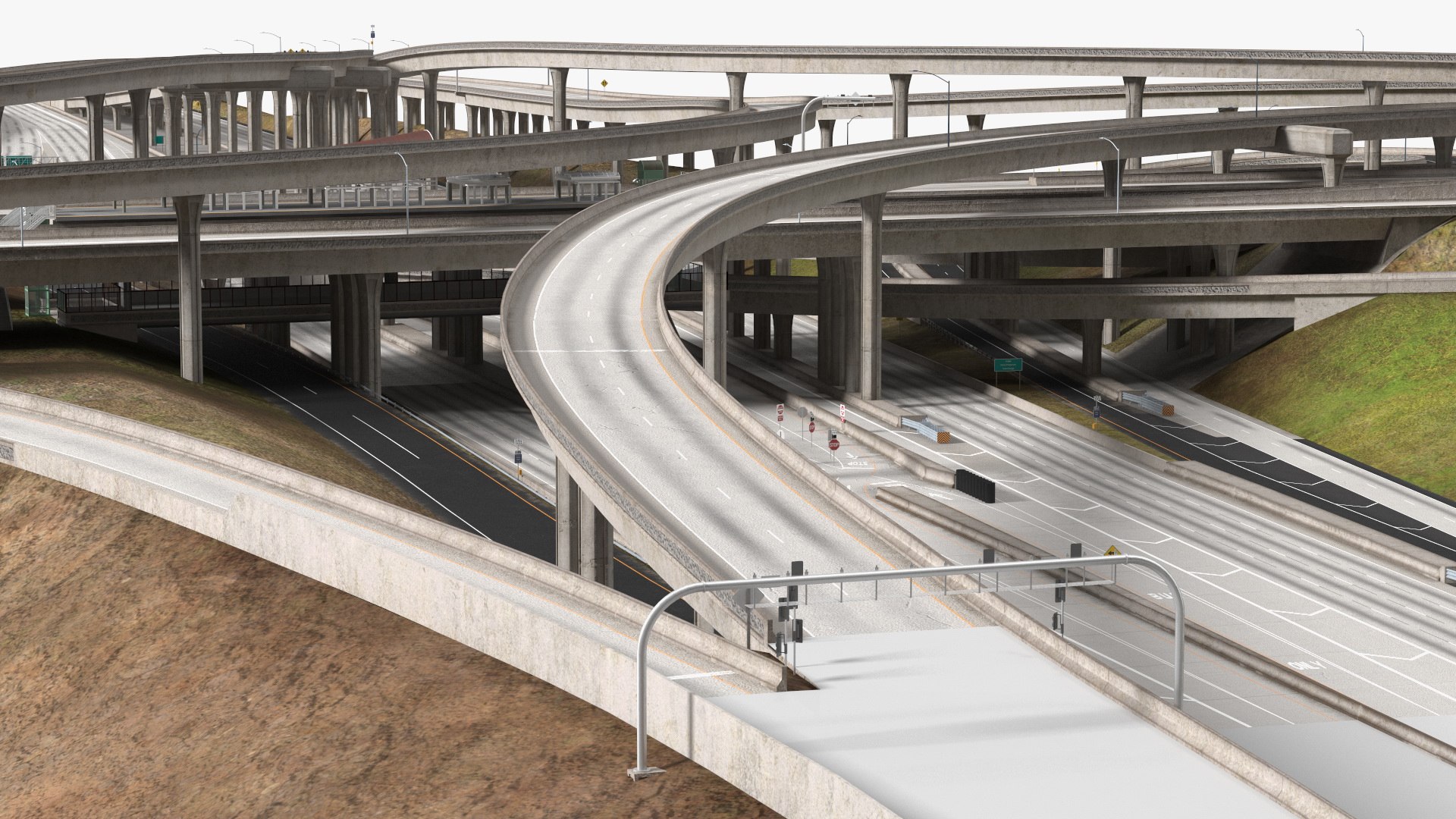 3D Los Angeles Freeway model - TurboSquid 1874718