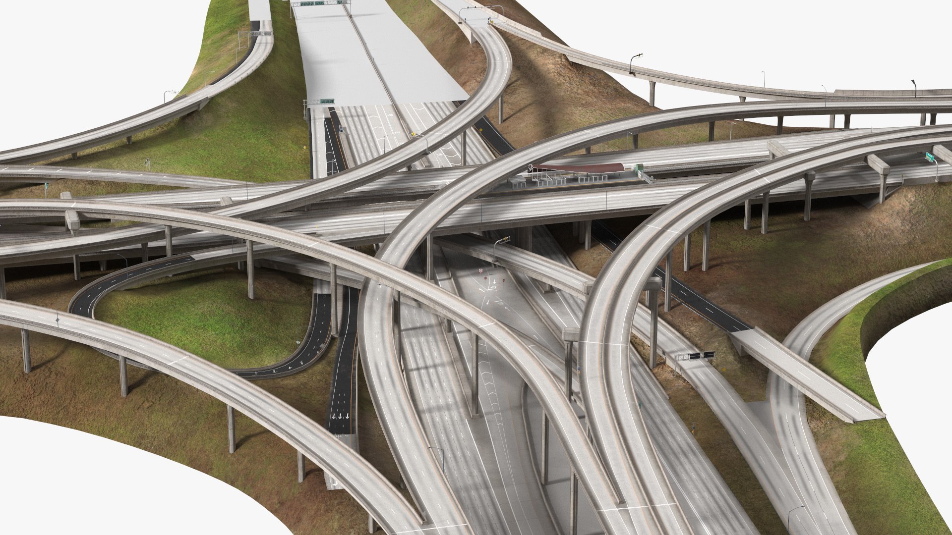 3D Los Angeles Freeway model - TurboSquid 1874718