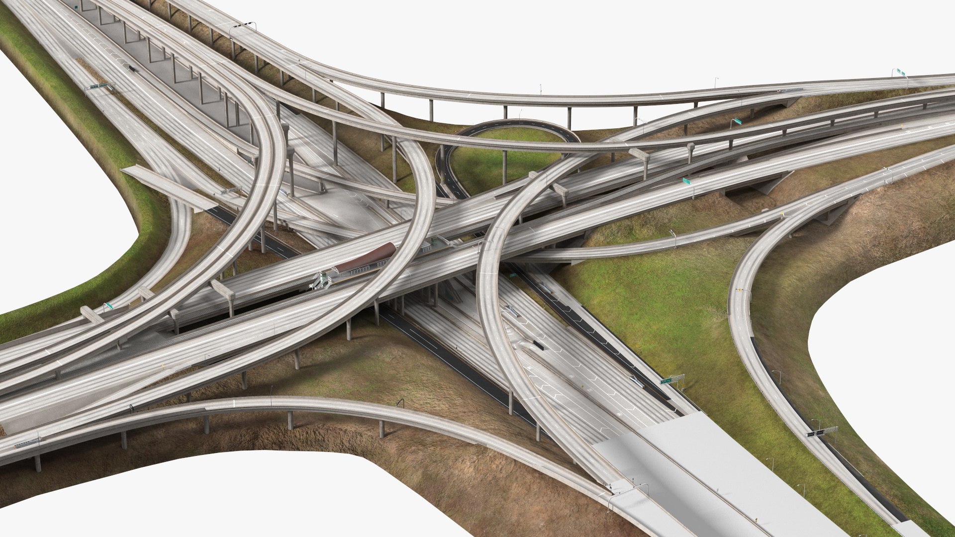 3D Los Angeles Freeway model - TurboSquid 1874718