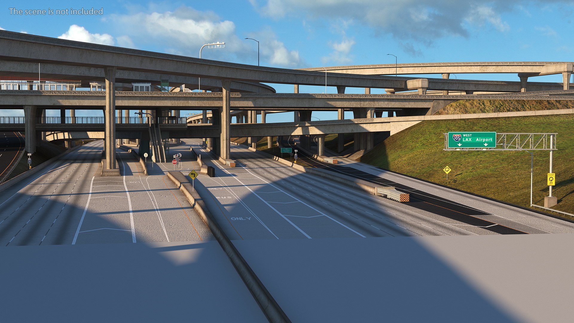 3D Los Angeles Freeway model - TurboSquid 1874718