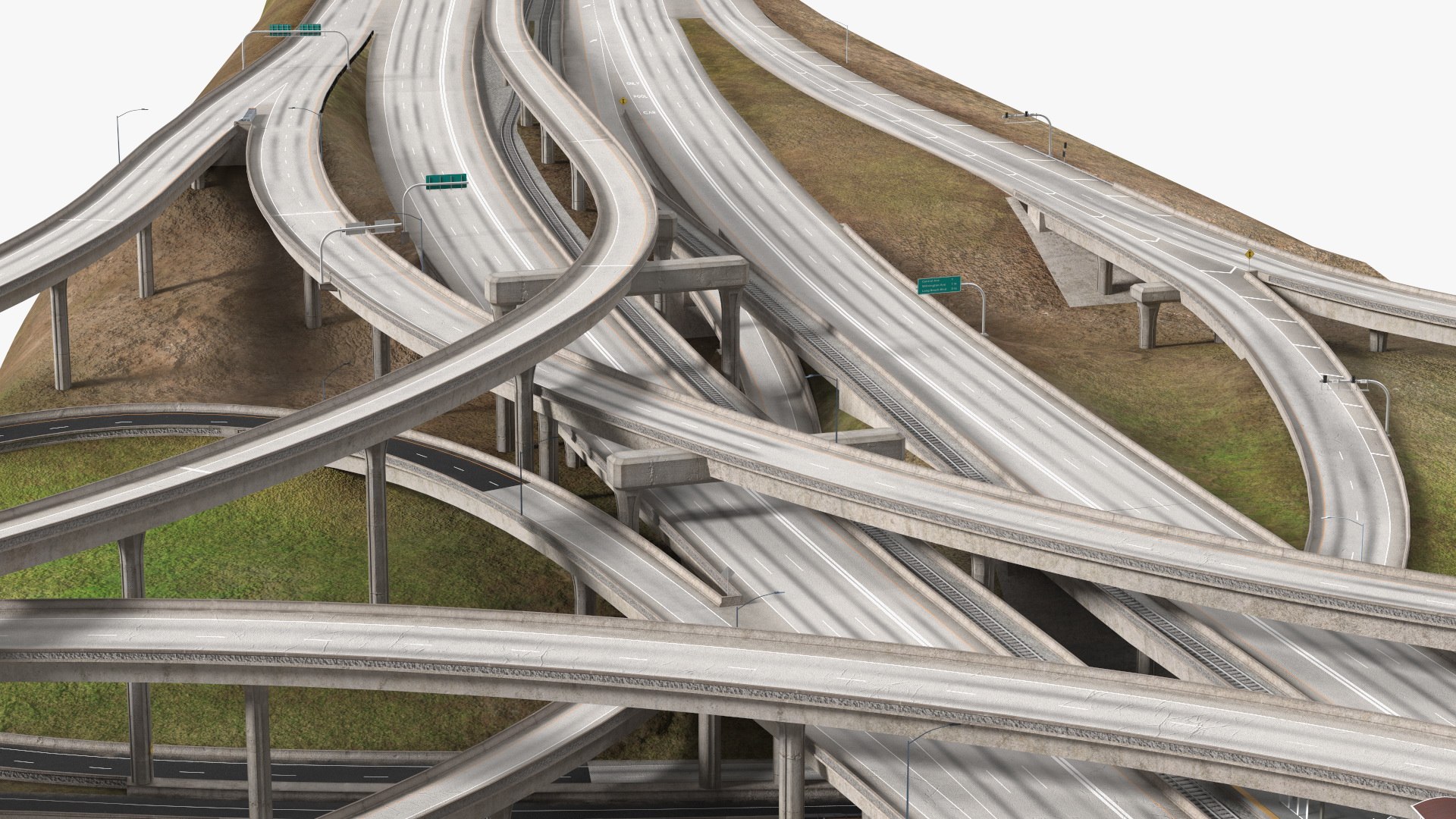 3D Los Angeles Freeway model - TurboSquid 1874718