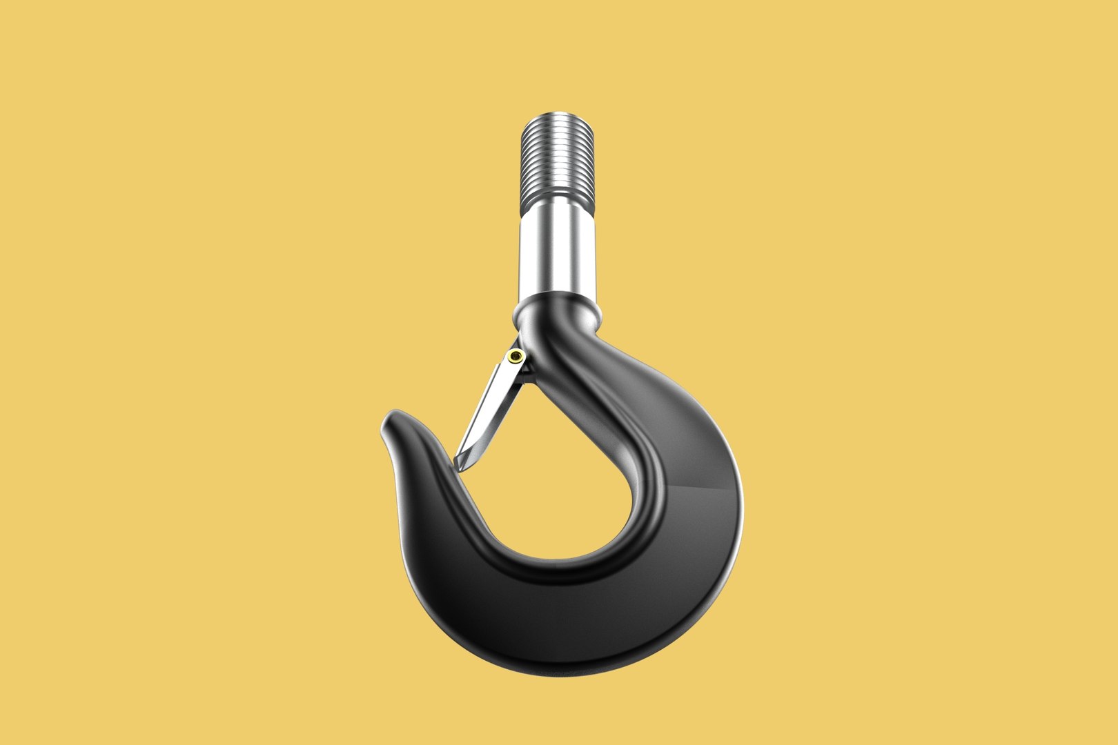 3D STANDARD HOOK FORGED SINGLE LIFTING CRANE HOOKS HOIST LATCH TON ...