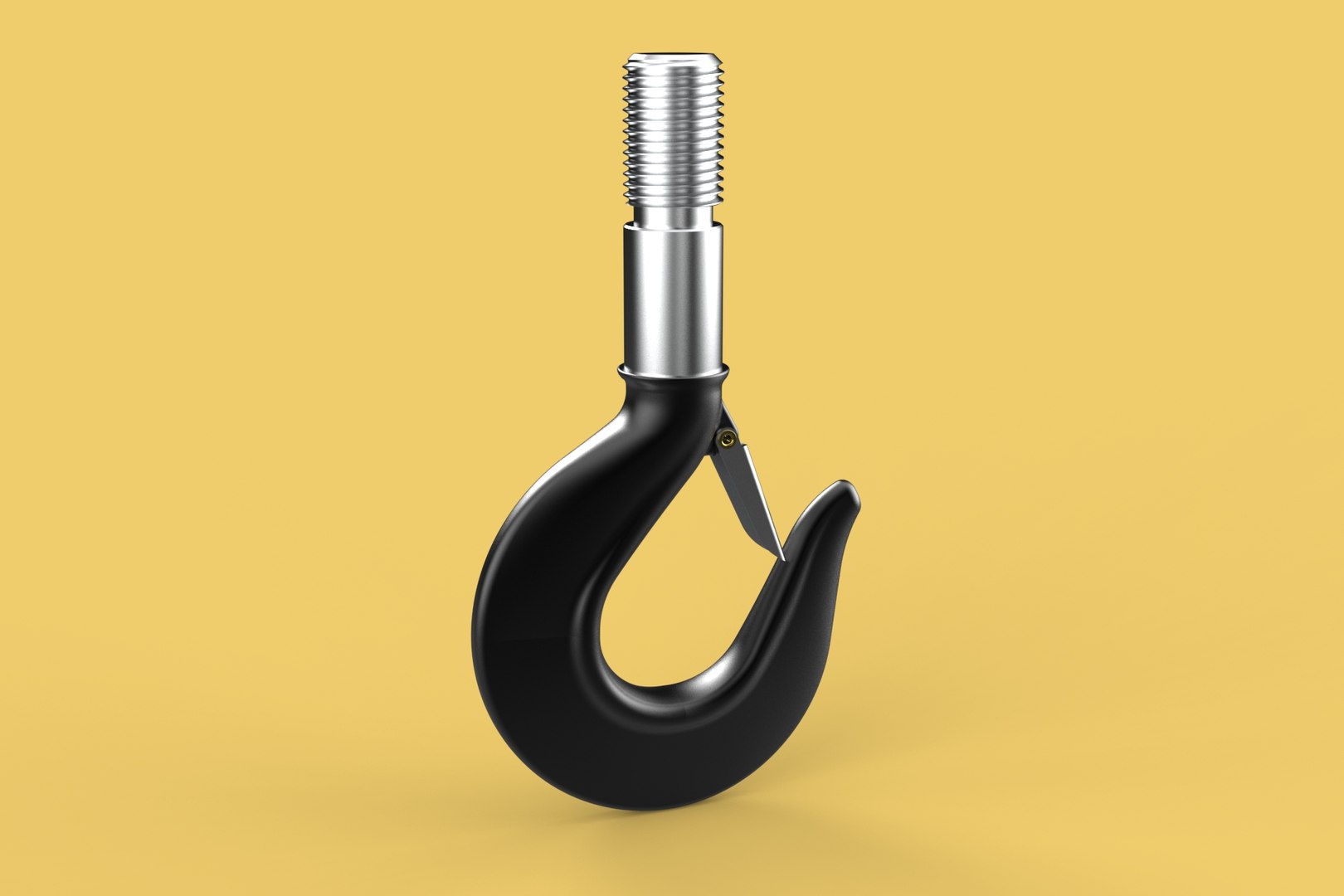 3D STANDARD HOOK FORGED SINGLE LIFTING CRANE HOOKS HOIST LATCH TON ...