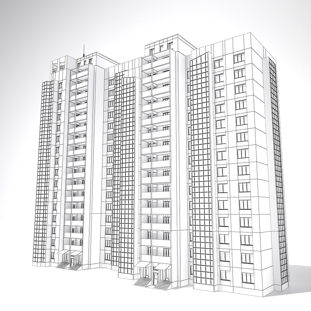 16 Floor Building 3D Model - TurboSquid 1153066