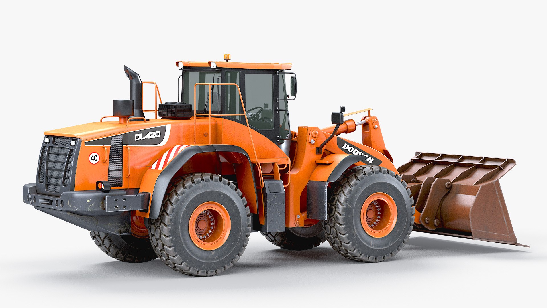 3D Front Loader Doosan DL 420 Model - TurboSquid 1737078