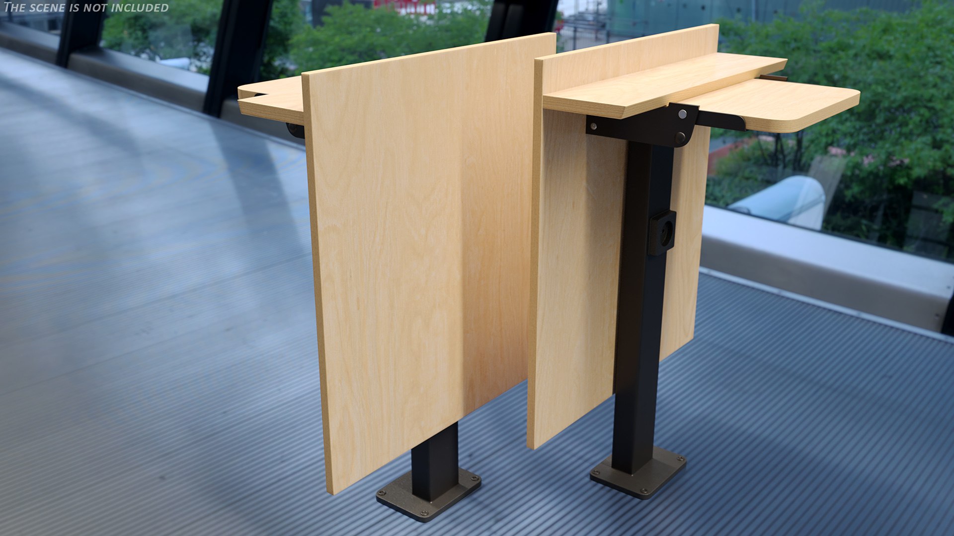 3D Auditorium Table Light Wood Model - TurboSquid 1957861