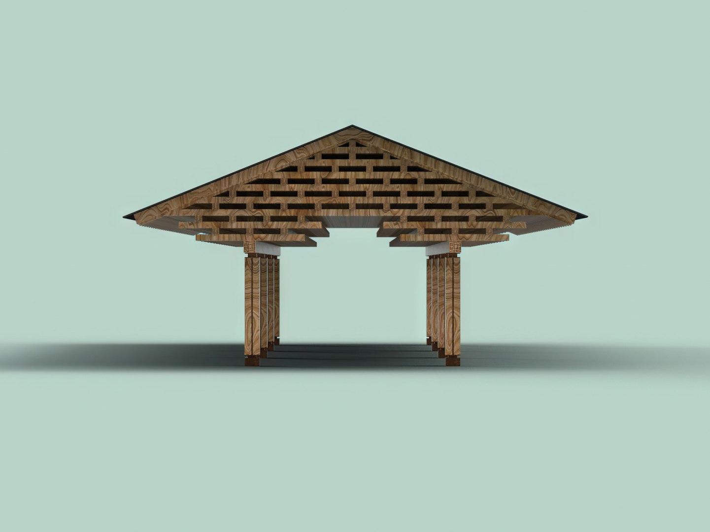 Modern Wooden Canopy 3D - TurboSquid 2049049